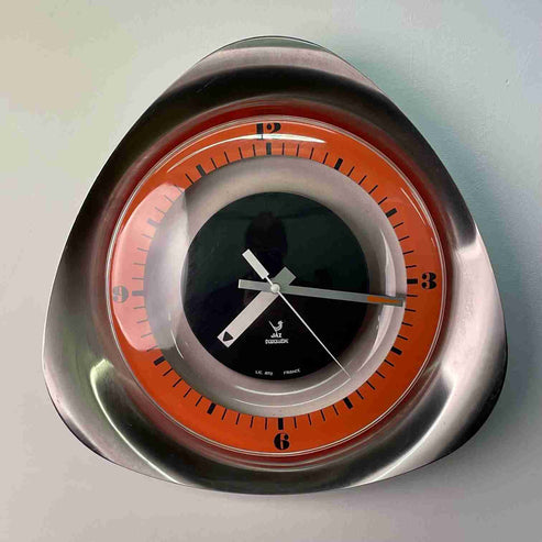 1970s Jaz stainless steel wall clock – Mark Parrish Mid Century Modern